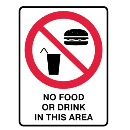 No Food Or Drinks Sign