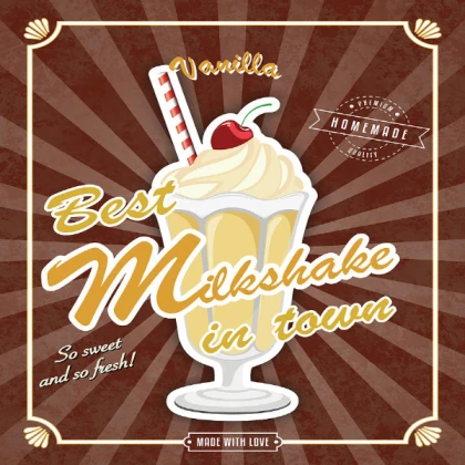Vintage Milkshake Poster