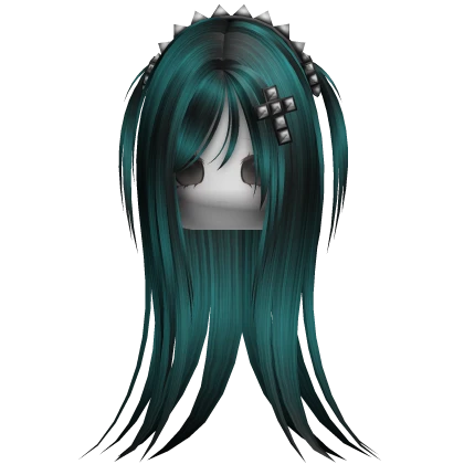 🖤 vampire emo hair w moe face scene cyan | Roblox Item - Rolimon's