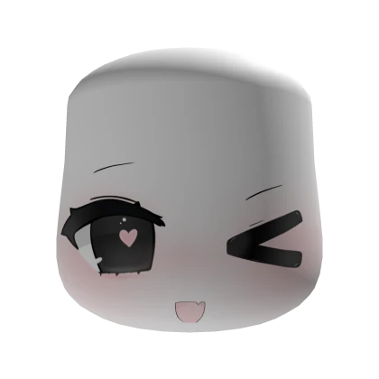 Kawai Cute Chibi Anime Heart Eye Wink Mask | Roblox Item - Rolimon's