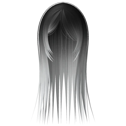 long straight horror messy hair 2toned black | Roblox Item - Rolimon's