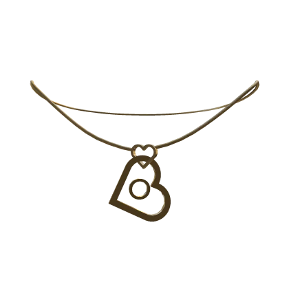 Gold Heart Initial (O) Necklace 1.0 | Roblox Item - Rolimon's