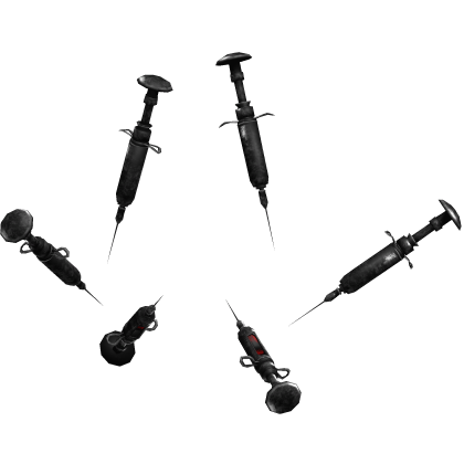 Shoulder Silver Horror Needle Syringe [Right] - Roblox