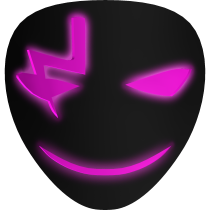 Máscara facial rosa neón - Roblox