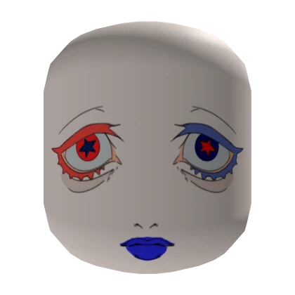 Red and Blue Rockstar Face - Ado | Roblox Item - Rolimon's