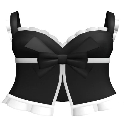 pretty black and white ruffled open blouse top | Roblox Item - Rolimon's