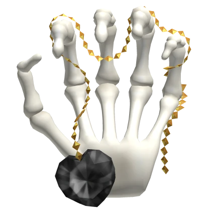 Halloween White Skeleton Hand with Black Gem | Roblox Item - Rolimon's