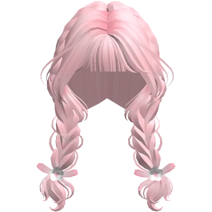 Cute Pastel Pink Igari Braided Pigtails | Roblox Item - Rolimon's