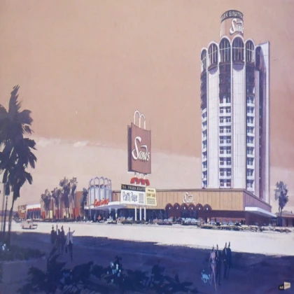 Sands Hotel Sign Rendering Ad Art
