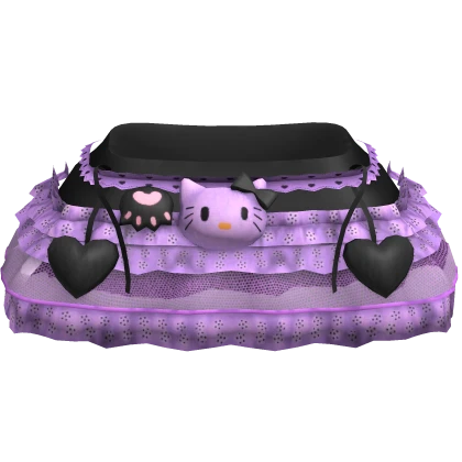 goth hello kitty cake