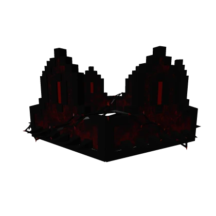 [PBR] Red Grunge Thorned Chained 8-Bit Crown | Roblox Item - Rolimon's