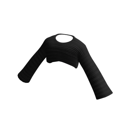 Emo Grunge Croped Long Sleeve Top Preto - Roblox