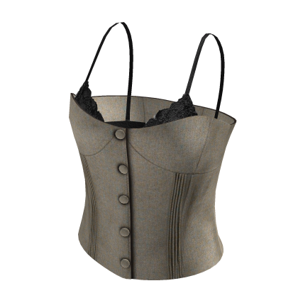 Ivory Tweed Corset + Black Bra - Roblox