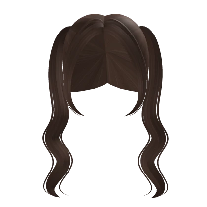 cute little wavy pigtails in brown | Roblox Item - Rolimon's