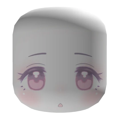 Rosto rosa tímido kawaii - Roblox