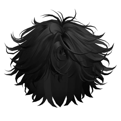 Black Messy Wavy Middle Part Hair | Roblox Item - Rolimon's