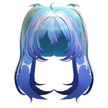 Twintails Cabelo Azul Geléia - Roblox