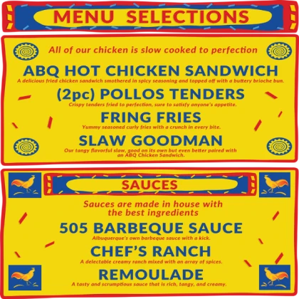 los pollos hermanos menu
