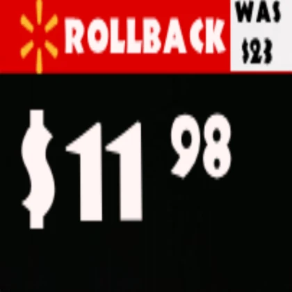 rollback walmart price tag