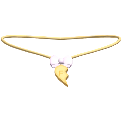3.0 left side F gold heart initial locket | Roblox Item - Rolimon's