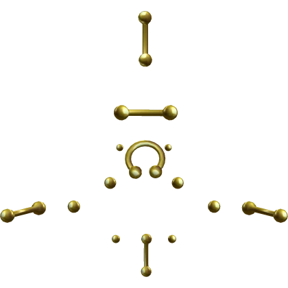 Vkei Gold Face Piercing Set | Roblox Item - Rolimon's