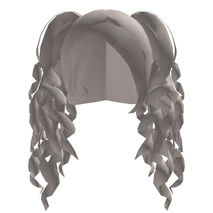 Ash Blonde Swirly Curly Ponytails Side Bangs┃♡ | Roblox Item - Rolimon's