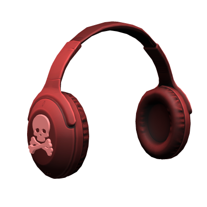 Rote Schädel-Kopfhörer – Roblox