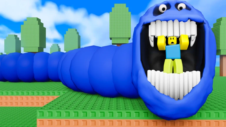 100 Players Enter Hungry Worm | Roblox'ta Oyna