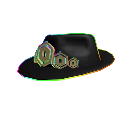 Cartoony Rainbow Robux Fedora | Roblox Item - Rolimon's