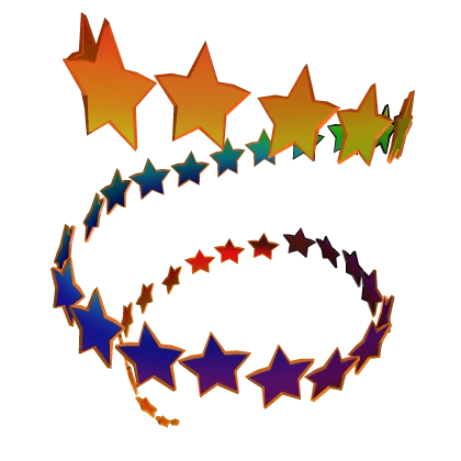 [Front] Rainbow Star Spiral with Outline | Roblox Item - Rolimon's