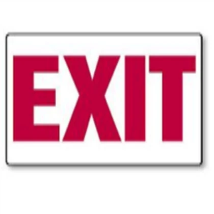 Exit sign