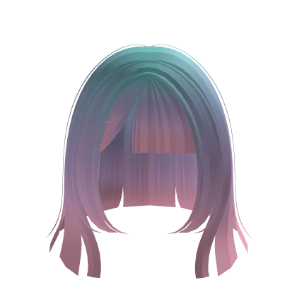 emo wispy bangs cotton candy short bob layeredhair | Roblox Item ...