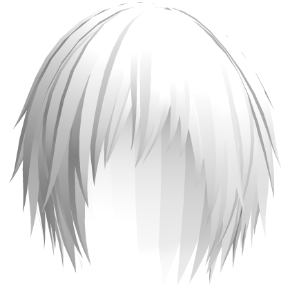 matte white unkept emo vkei hair - Roblox