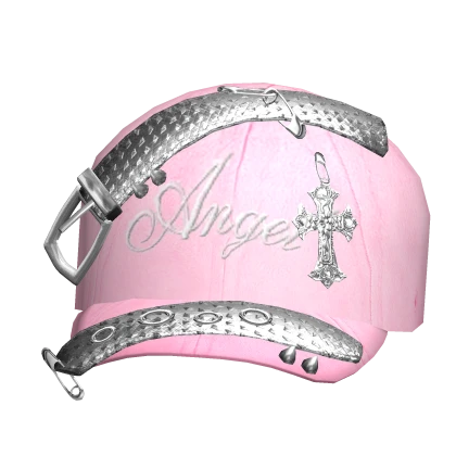 Streetwear Y2K Tilted Bling Belt Caps (Baby Pink) | Roblox Item - Rolimon's