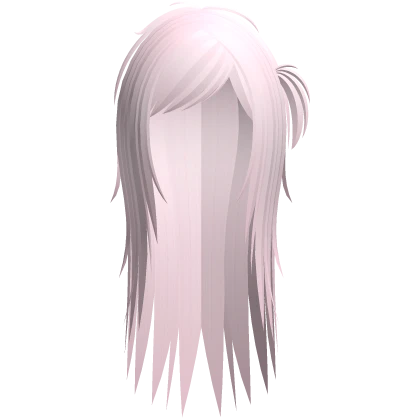 ʚ♡ɞ spiky side ponytail long hair light pink | Roblox Item - Rolimon's