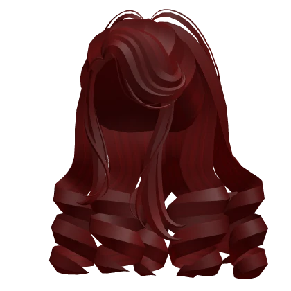 Glamorous 2000s Royal Curls in Red | Roblox Item - Rolimon's