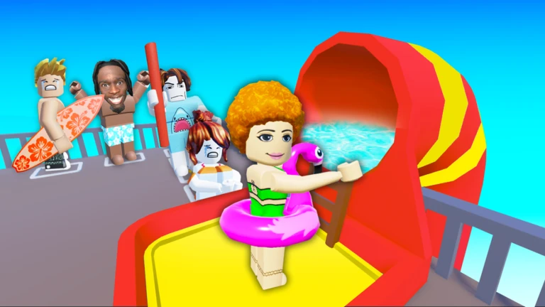 가장 높은 워터슬라이드 라인 시뮬레이터 - Roblox