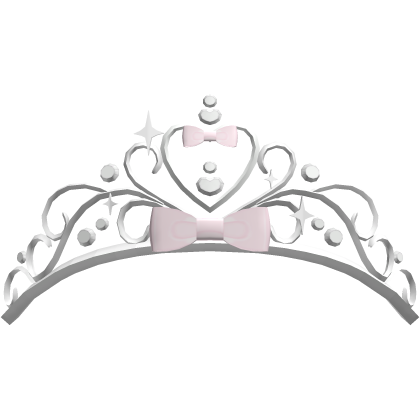 tiara de princesa bastante brilhante com arcos rosa - Roblox