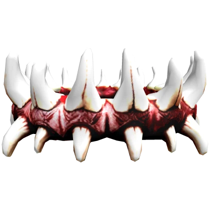 Red Silver Tooth Crown Fang Jaw Wreath From Hell | Roblox Item - Rolimon's