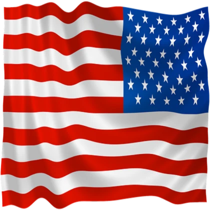 Waving American flag left