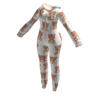 Pijama de Onesie Romper de Urso Fofo - Roblox