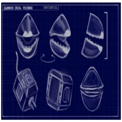 FNAF Security Breach Glamrock Chica Blueprint