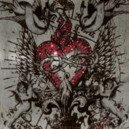 grunge heart rh decal