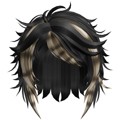 Pelo corto de Pixie Scene con rayas de mapache rubio - Roblox