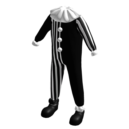 Pakaian Badut Hitam & Putih - Roblox