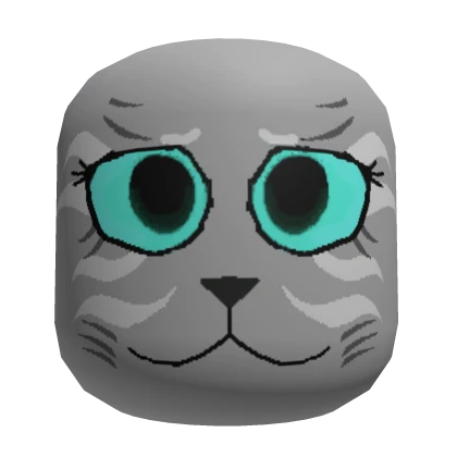 Gray Bristle Cat Head | Roblox Item - Rolimon's