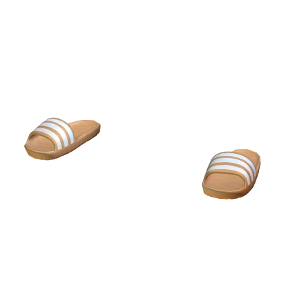 Beige Striped Slides | Roblox Item - Rolimon's