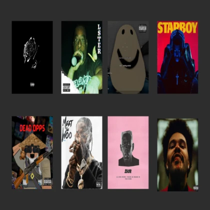 album cover wall