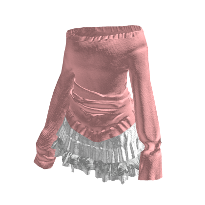 Merah muda Off Shoulder & Rok Mini - Roblox