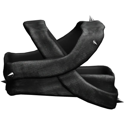 Black Shoulder Bandage Wraps With Spikes [Left] | Roblox Item - Rolimon's